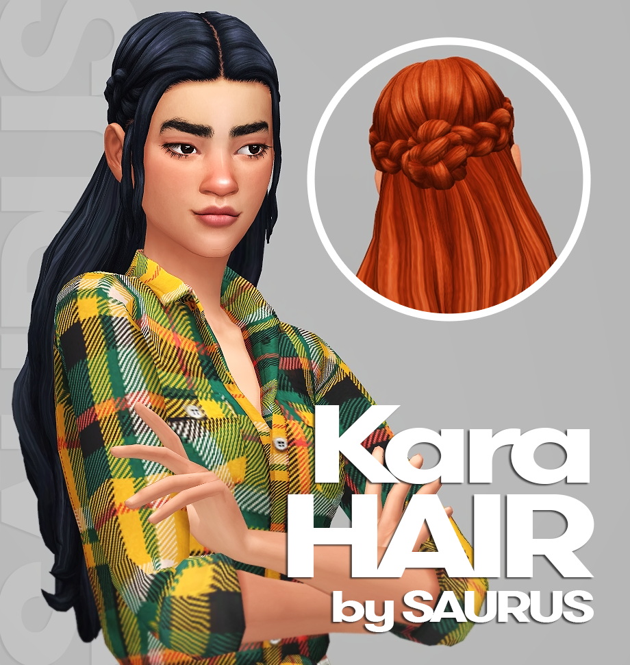Kara Hair at Saurus Sims » Sims 4 Updates