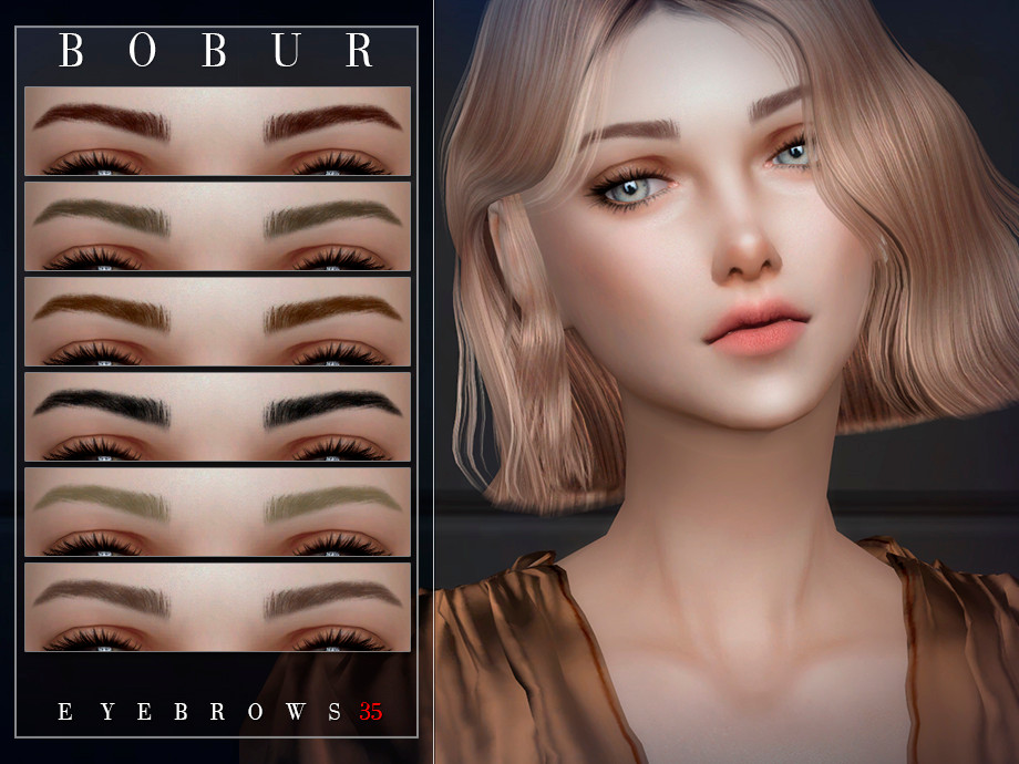 Eyebrows 35 by Bobur3 at TSR » Sims 4 Updates