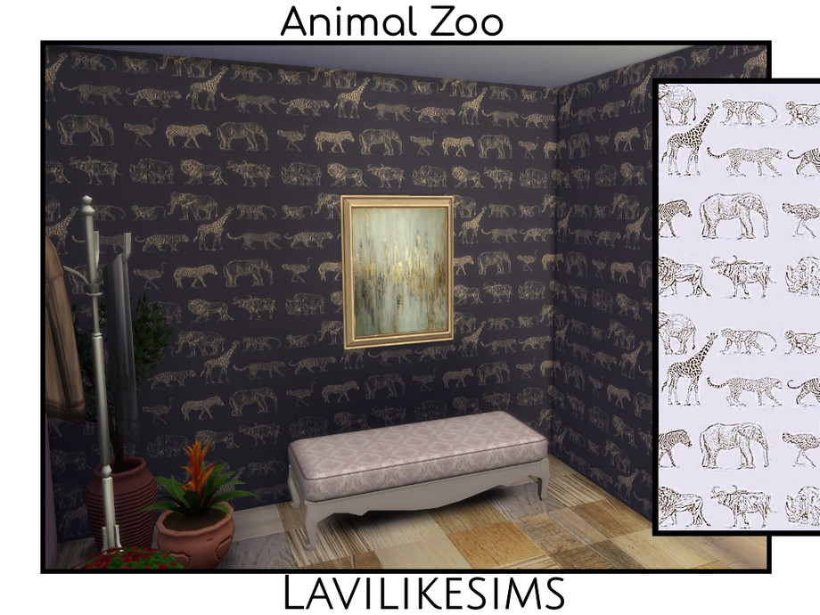 Animal Zoo wallpaper by lavilikesims at TSR » Sims 4 Updates