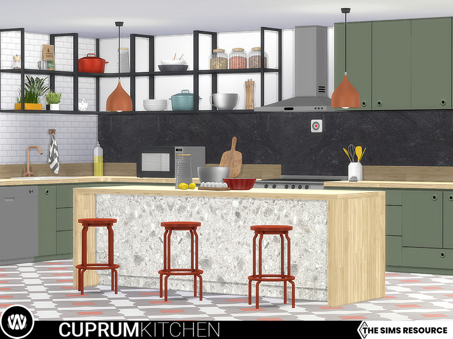 Cuprum Kitchen Surfaces by wondymoon at TSR » Sims 4 Updates