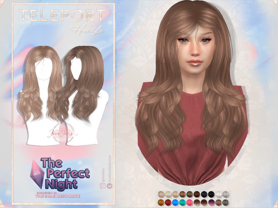 The Perfect Night Teleport Hairstyle by JavaSims at TSR » Sims 4 Updates