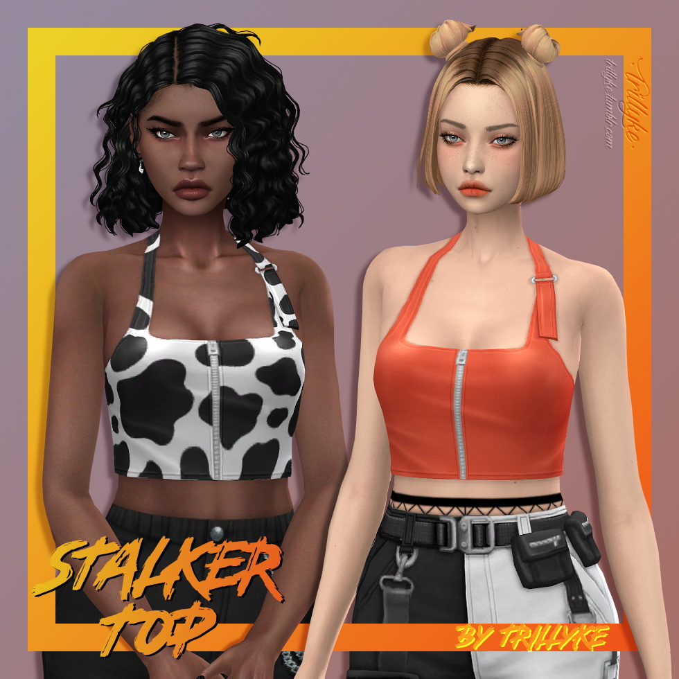 Stalker Top at Trillyke » Sims 4 Updates