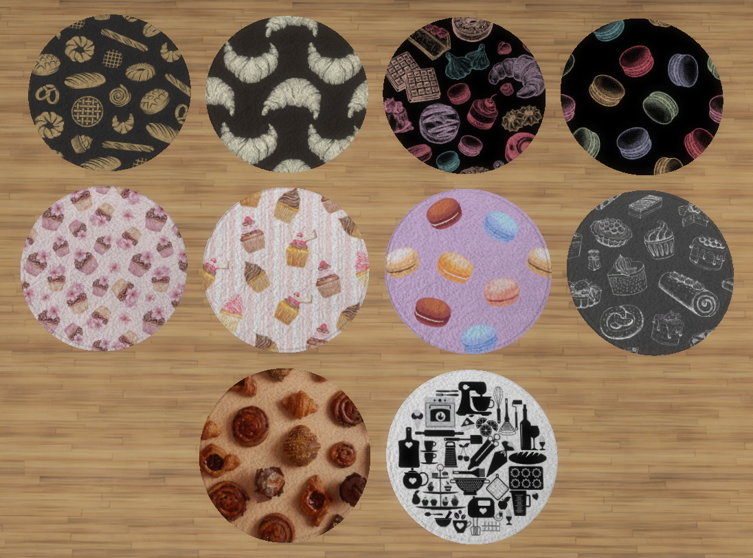 Bakery Rugs! by ApplepiSimmer at Mod The Sims 4 » Sims 4 Updates