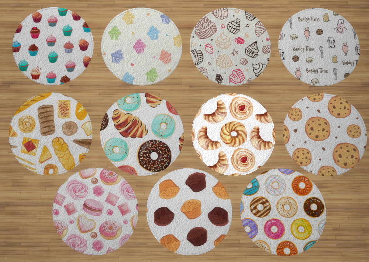Bakery Rugs! by ApplepiSimmer at Mod The Sims 4 » Sims 4 Updates