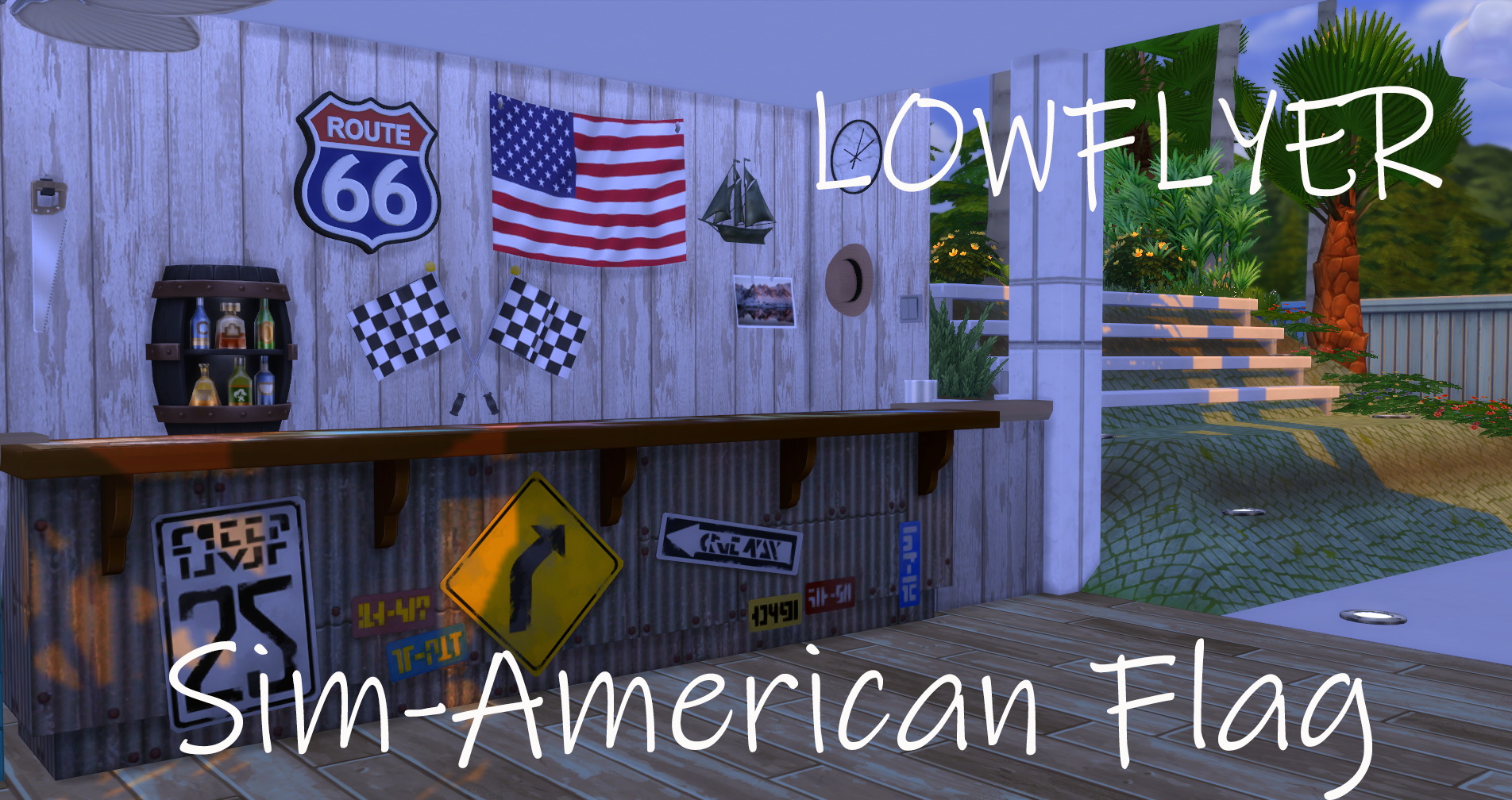 Sim-American Flag by lowflyer at Mod The Sims 4 » Sims 4 Updates