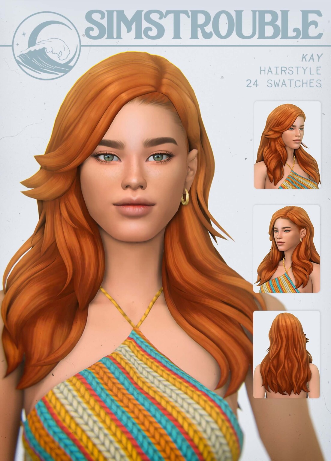 KAY 70's layered hair at SimsTrouble » Sims 4 Updates