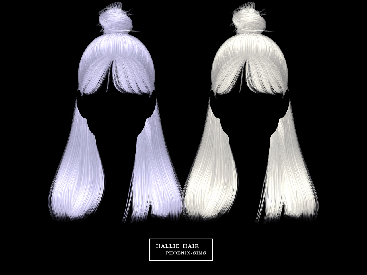 Ada Hair with acc scrunchie + Hallie and Alivia Hairs at Phoenix-Sims ...
