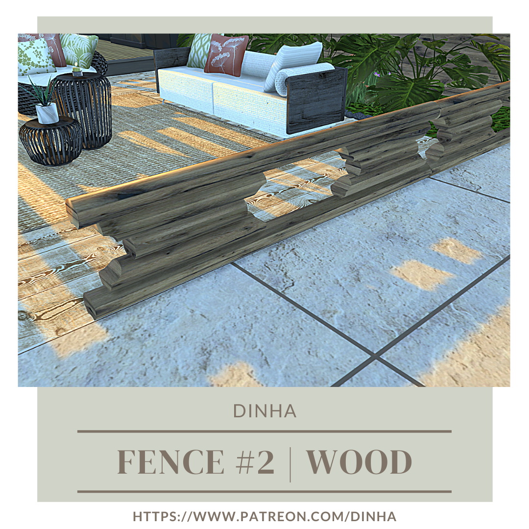 Fences #1 & #2 at Dinha Gamer » Sims 4 Updates