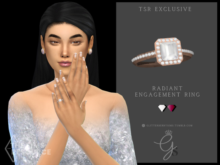 Radiant Engagement Ring by Glitterberryfly at TSR » Sims 4 Updates