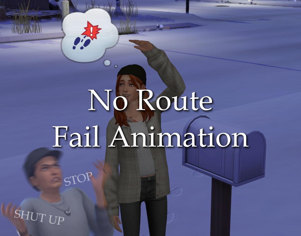 No Route Fail Animation by lazarusinashes at Mod The Sims 4 » Sims 4 ...