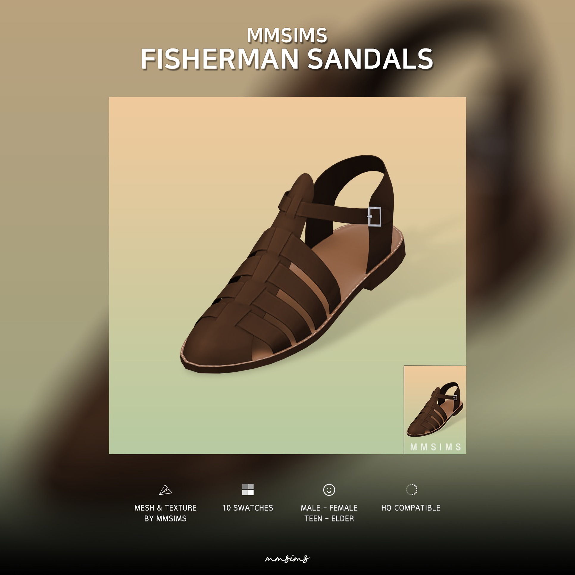 Fisherman Sandals at MMSIMS » Sims 4 Updates