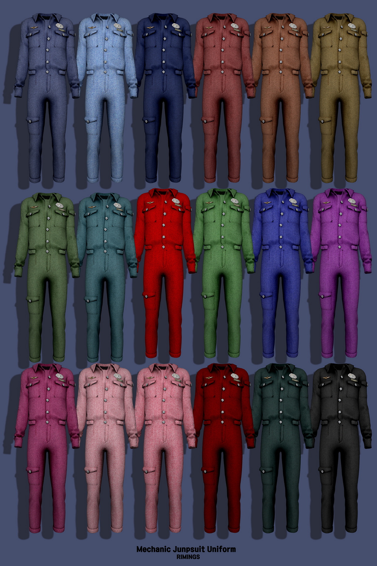 Mechanic Jumpsuit Uniform at RIMINGs » Sims 4 Updates