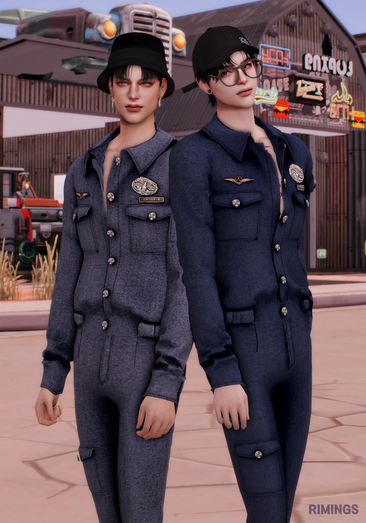 Mechanic Jumpsuit Uniform at RIMINGs » Sims 4 Updates