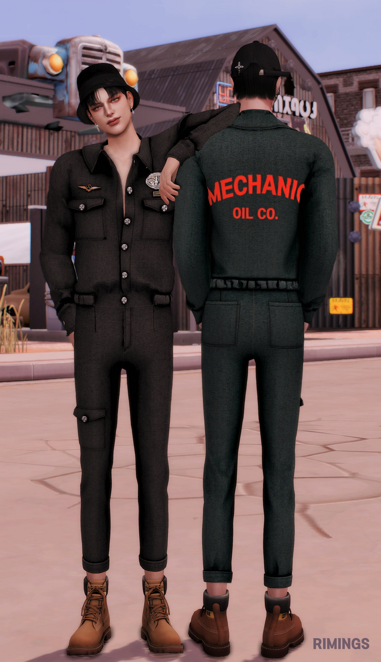 Mechanic Jumpsuit Uniform at RIMINGs » Sims 4 Updates