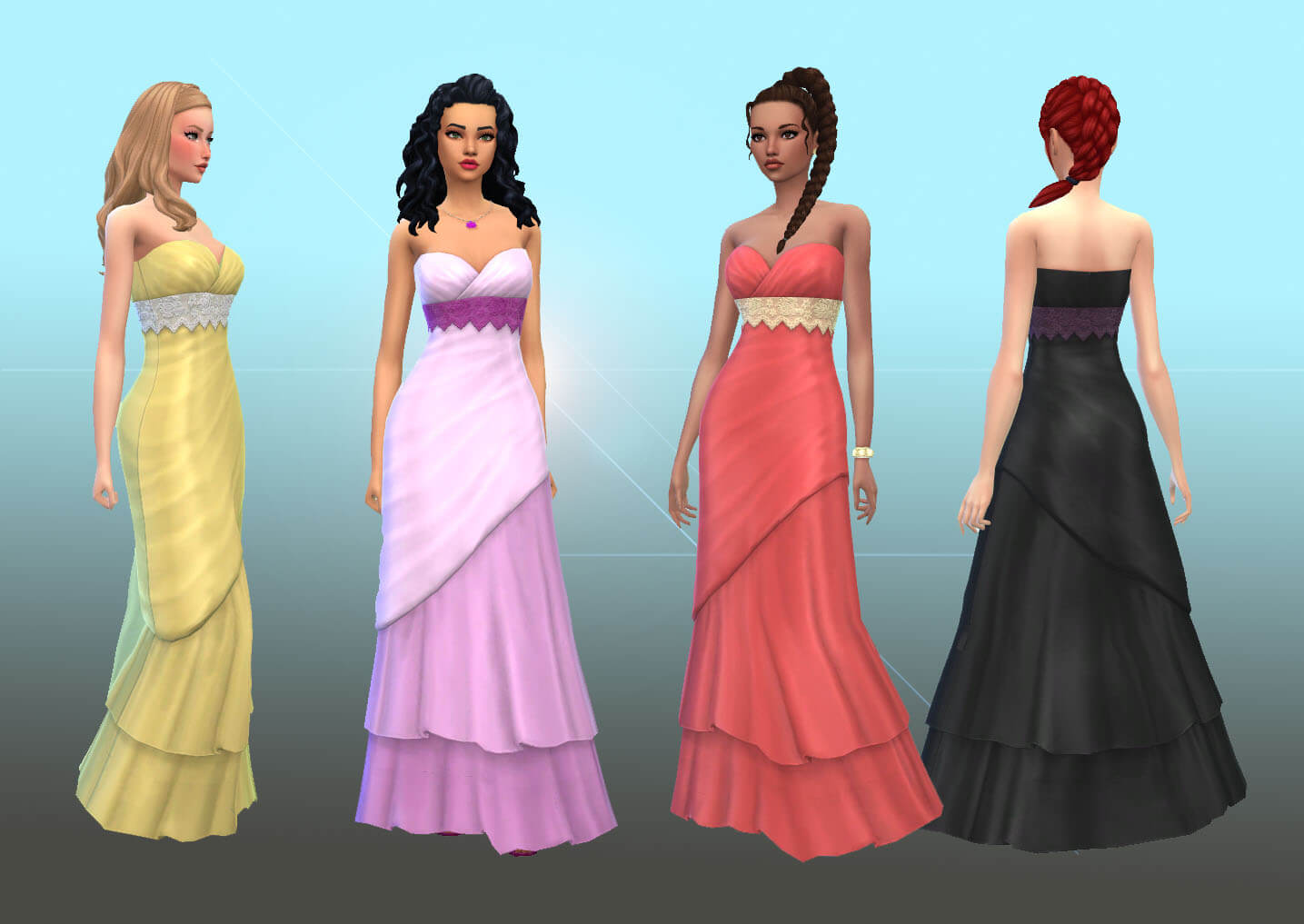School Dress Lace Tier at My Stuff Origin » Sims 4 Updates