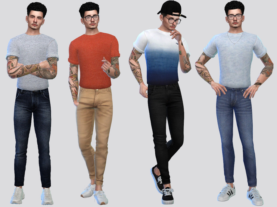 Tucked Basic Rolled Tees by McLayneSims at TSR » Sims 4 Updates