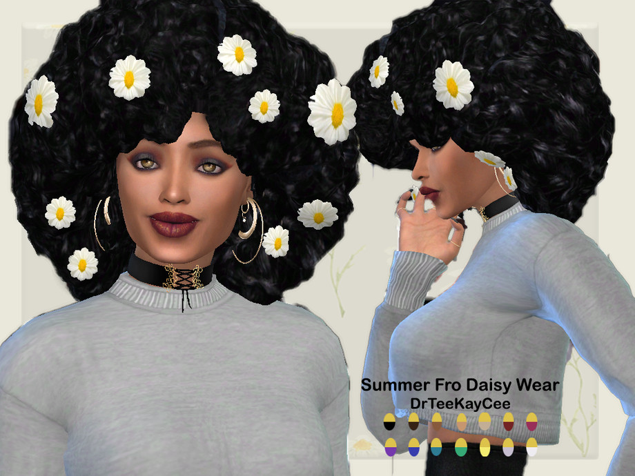 Summer Fro Daisy Wear by drteekaycee at TSR » Sims 4 Updates