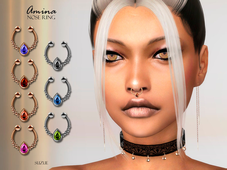 Amina Piercing by Suzue at TSR » Sims 4 Updates