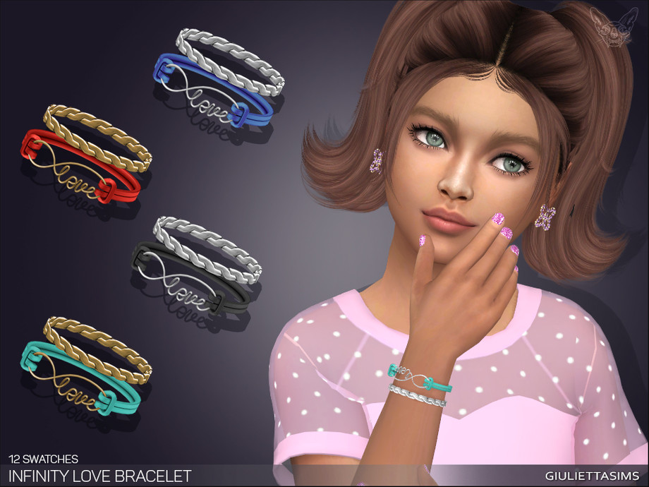 Infinity Love Bracelet For Kids by feyona at TSR » Sims 4 Updates
