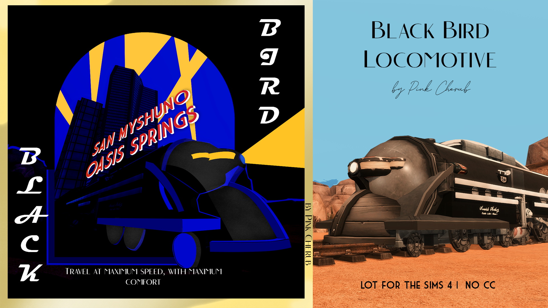 Black Bird Locomotive by PinkCherub at Mod The Sims 4 » Sims 4 Updates