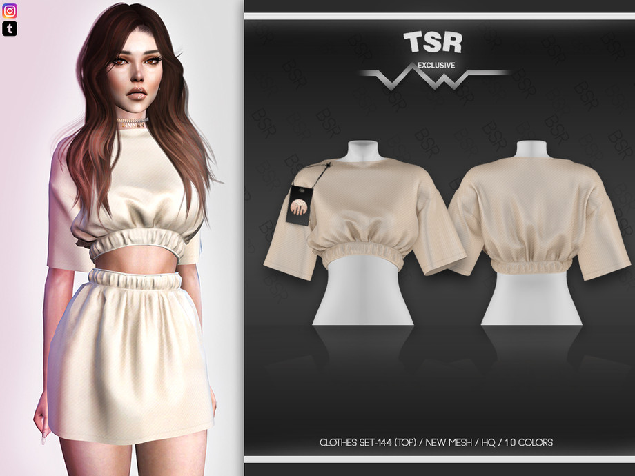 Clothes SET-144 (TOP) BD509 by busra-tr at TSR » Sims 4 Updates