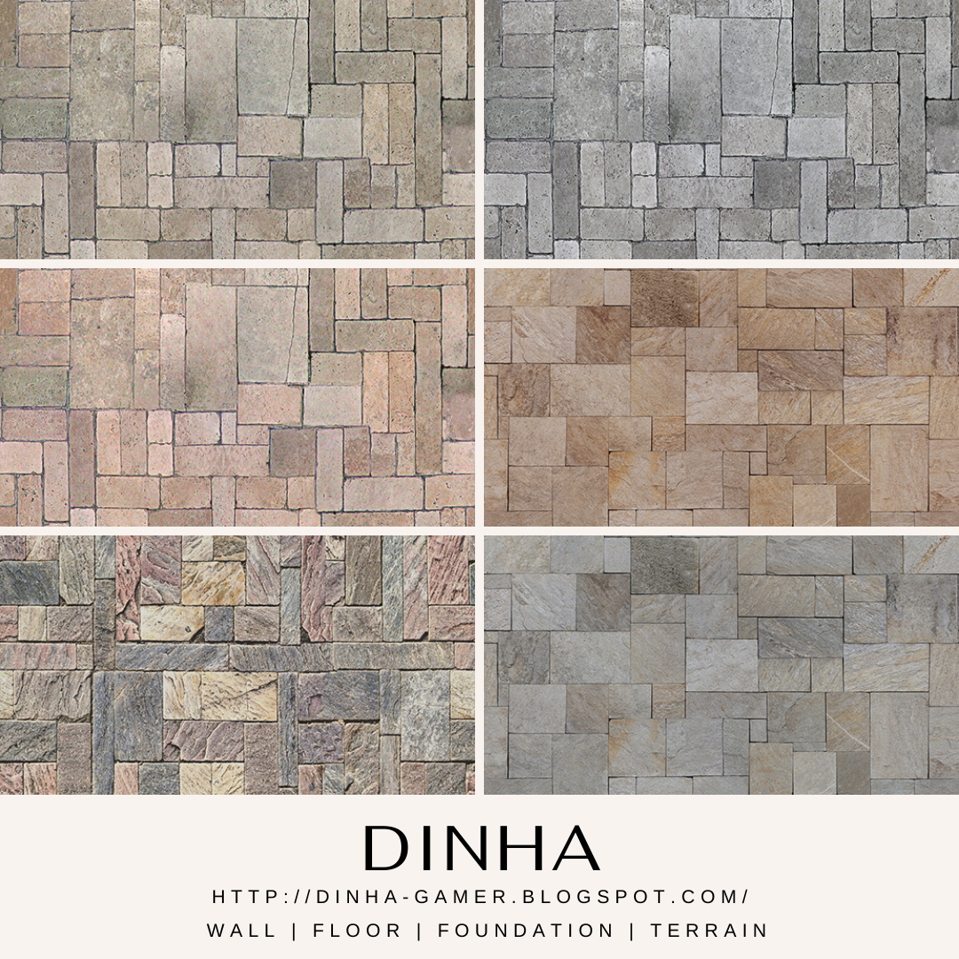 Stone Collection #1: Wall | Floor | Foundation | Terrain at Dinha Gamer ...