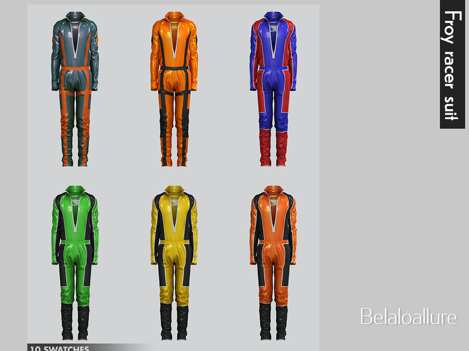 Belaloallure Froy racer suit by belal1997 at TSR » Sims 4 Updates