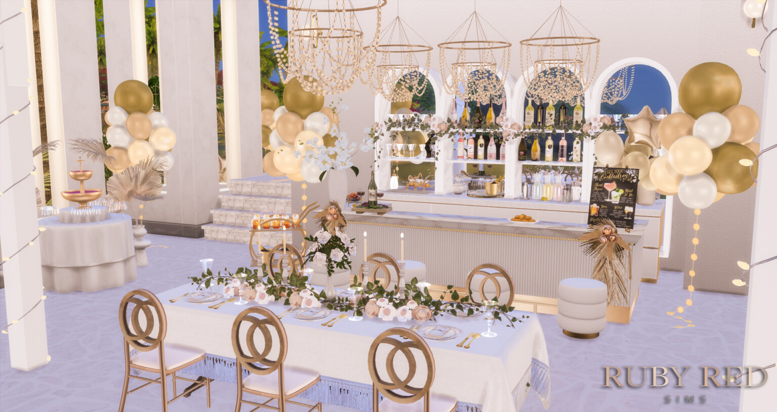 Beach Wedding Venue + New CC Set at Ruby Red » Sims 4 Updates