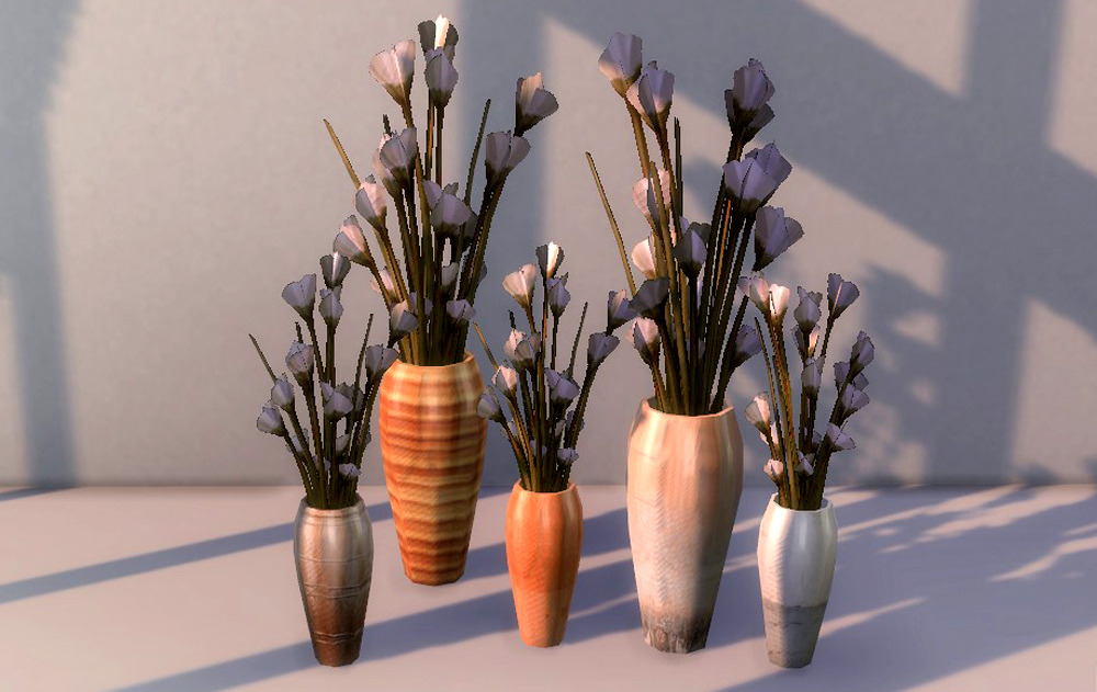 Maxis Pottery retextures / recolors at Riekus13 » Sims 4 Updates