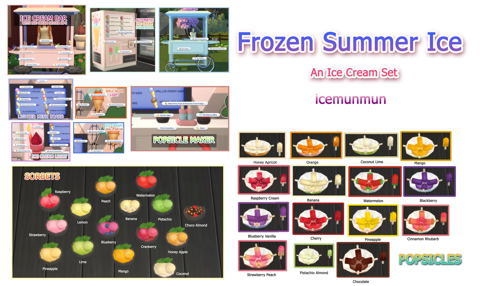 Frozen Summer Ice - Ice Cream Set at Icemunmun » Sims 4 Updates
