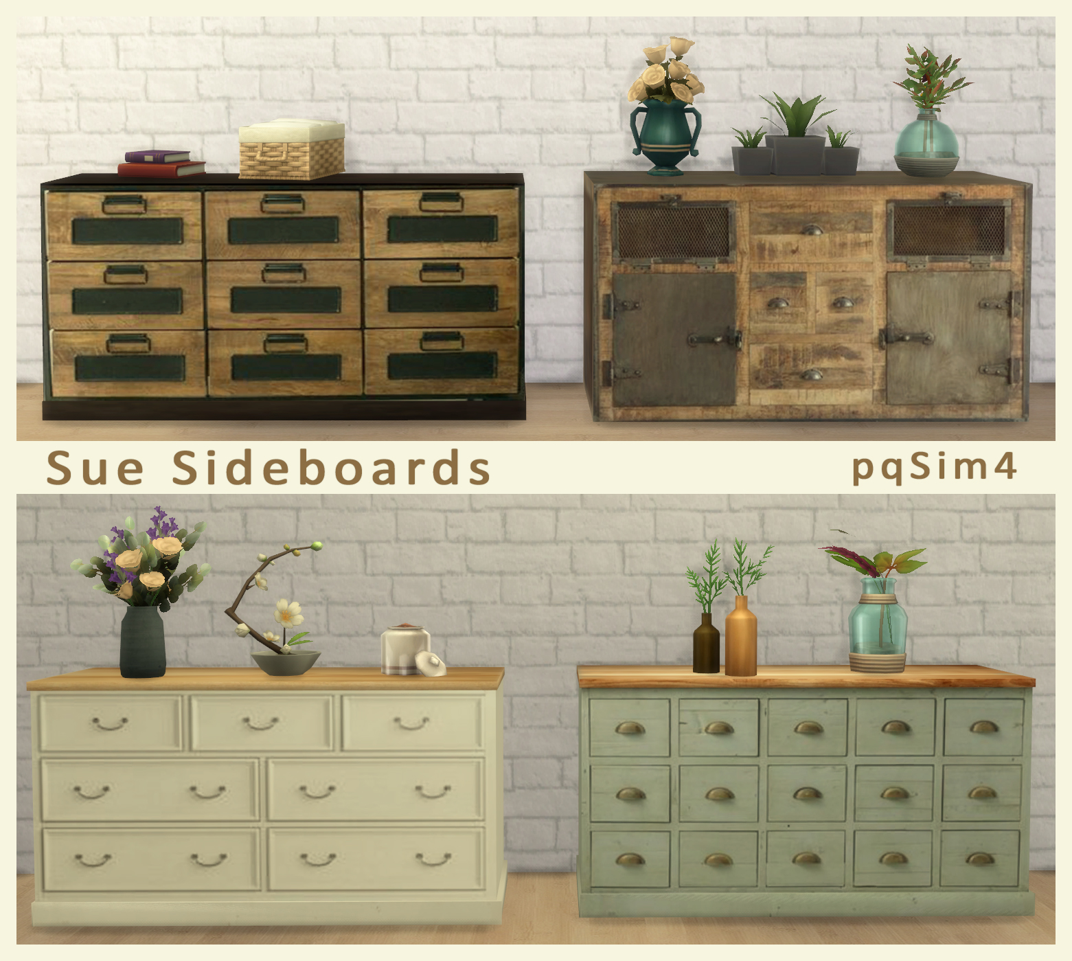 Sue Sideboards at pqSims4 » Sims 4 Updates