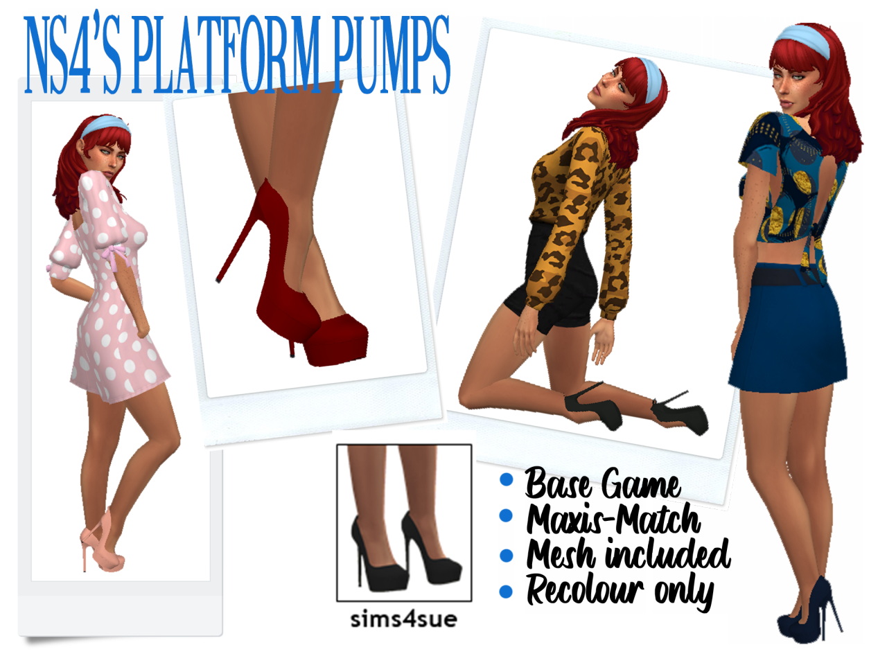 NS4′s PLATFORM PUMPS at Sims4Sue » Sims 4 Updates