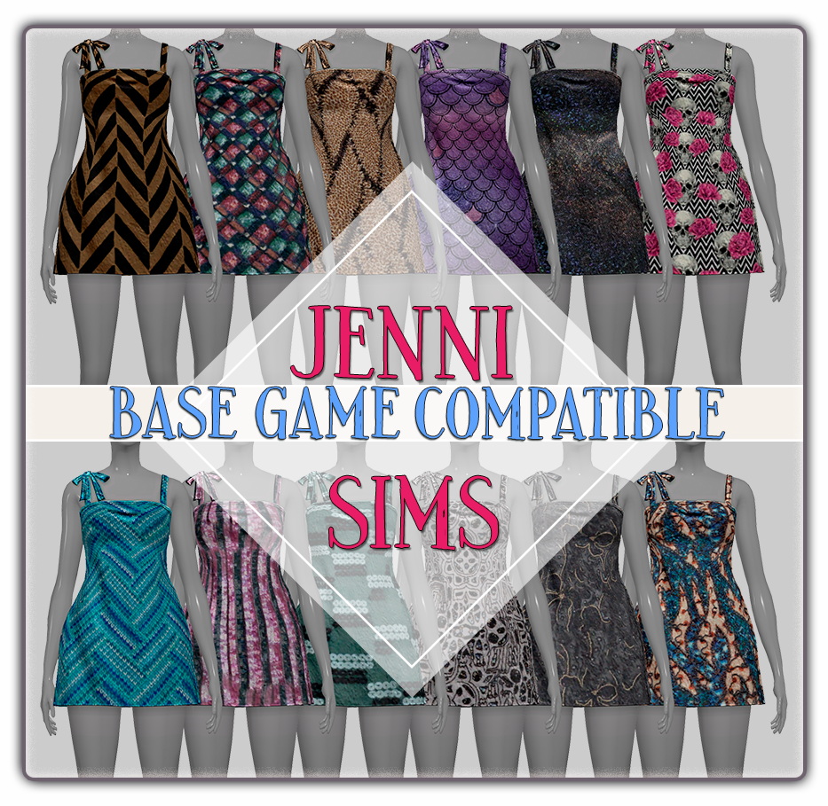 Short dress BGC at Jenni Sims » Sims 4 Updates