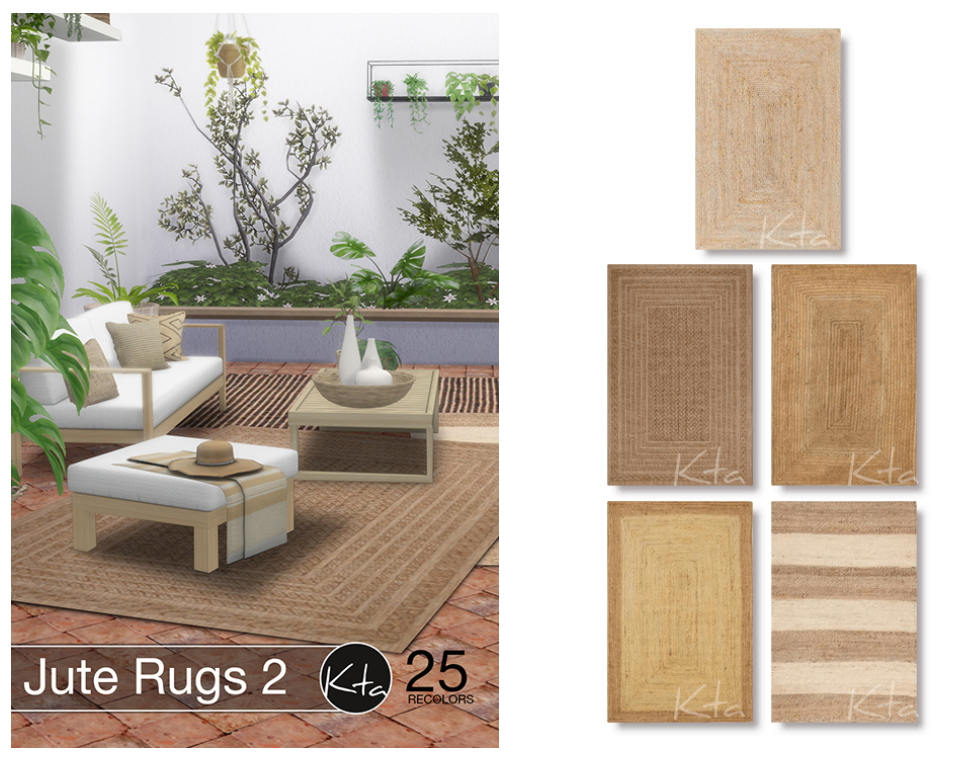 Jute Rugs 2 at Ktasims » Sims 4 Updates