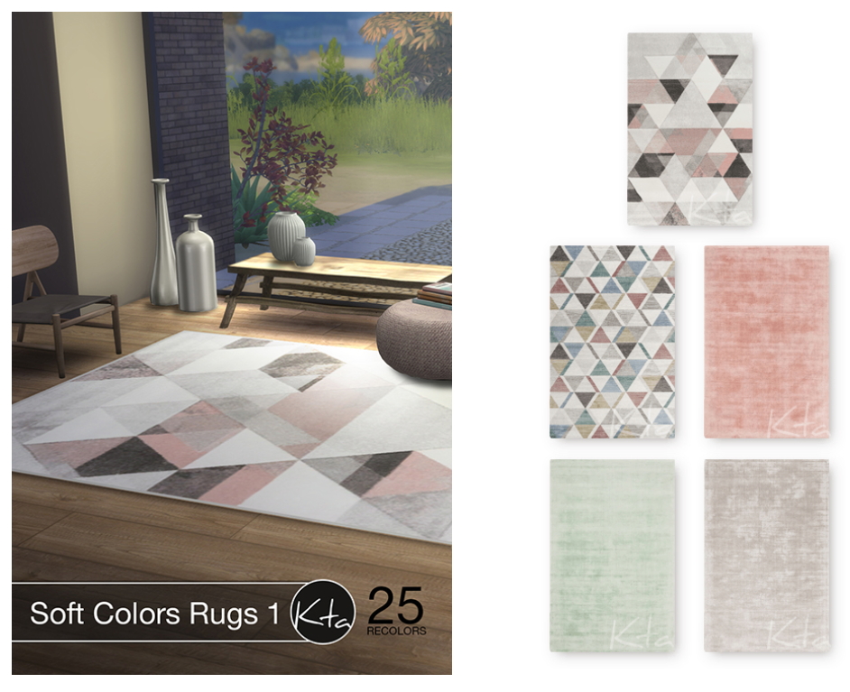 Soft Colors Rugs 1 at Ktasims » Sims 4 Updates