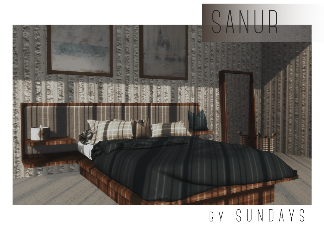 Sanur bedroom set at Sundays Sims » Sims 4 Updates