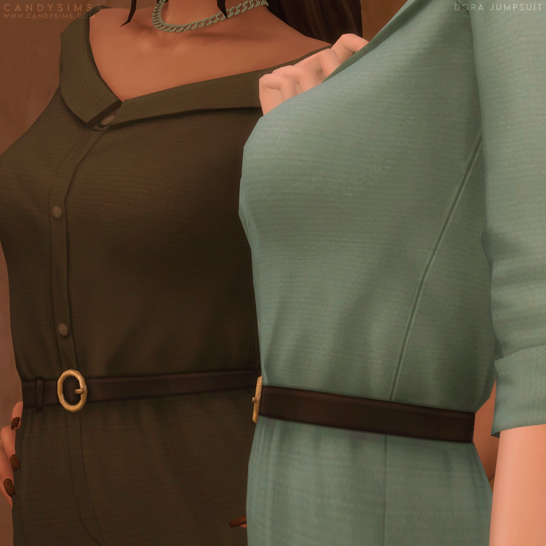 DORA JUMPSUIT at Candy Sims 4 » Sims 4 Updates