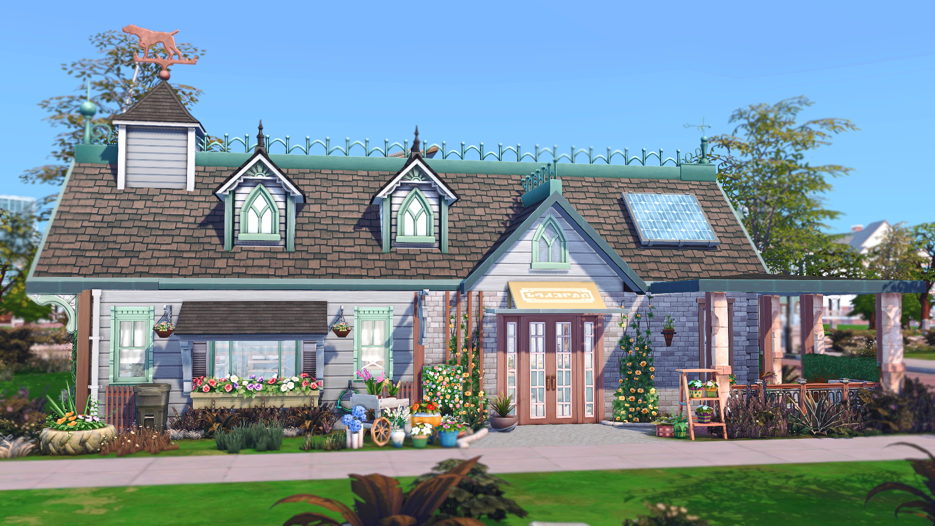Oak Alcove Newcrest Retail Flower Shop at Mod The Sims 4 » Sims 4 Updates
