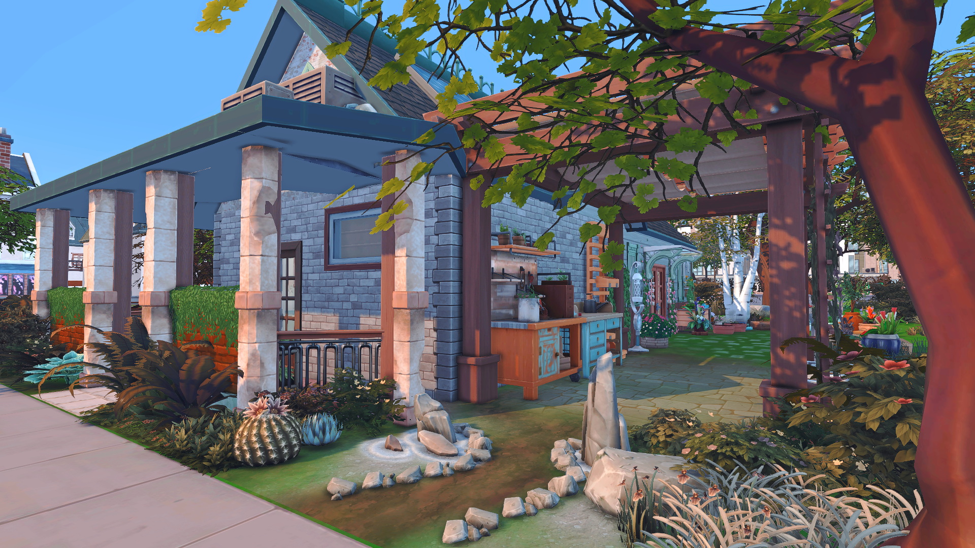 Oak Alcove Newcrest Retail Flower Shop at Mod The Sims 4 » Sims 4 Updates