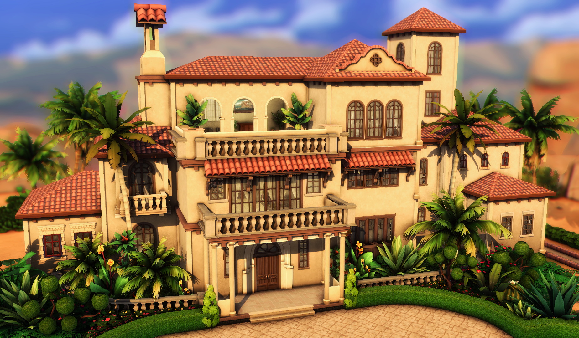 Mediterranean Mansion by plumbobkingdom at Mod The Sims 4 » Sims 4 Updates