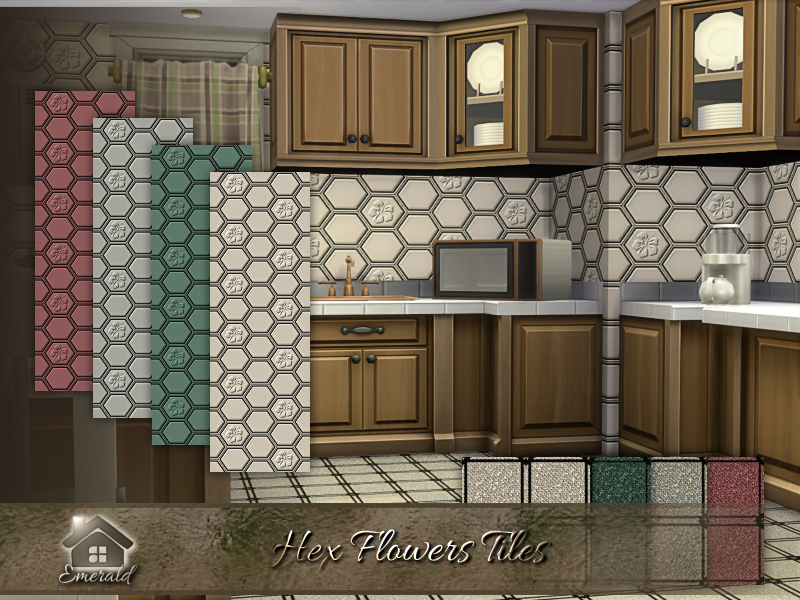 Hex Flowers Tiles by emerald at TSR » Sims 4 Updates