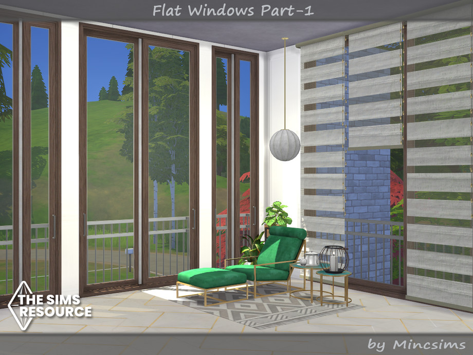 Flat Windows part.1 by Mincsims at TSR » Sims 4 Updates