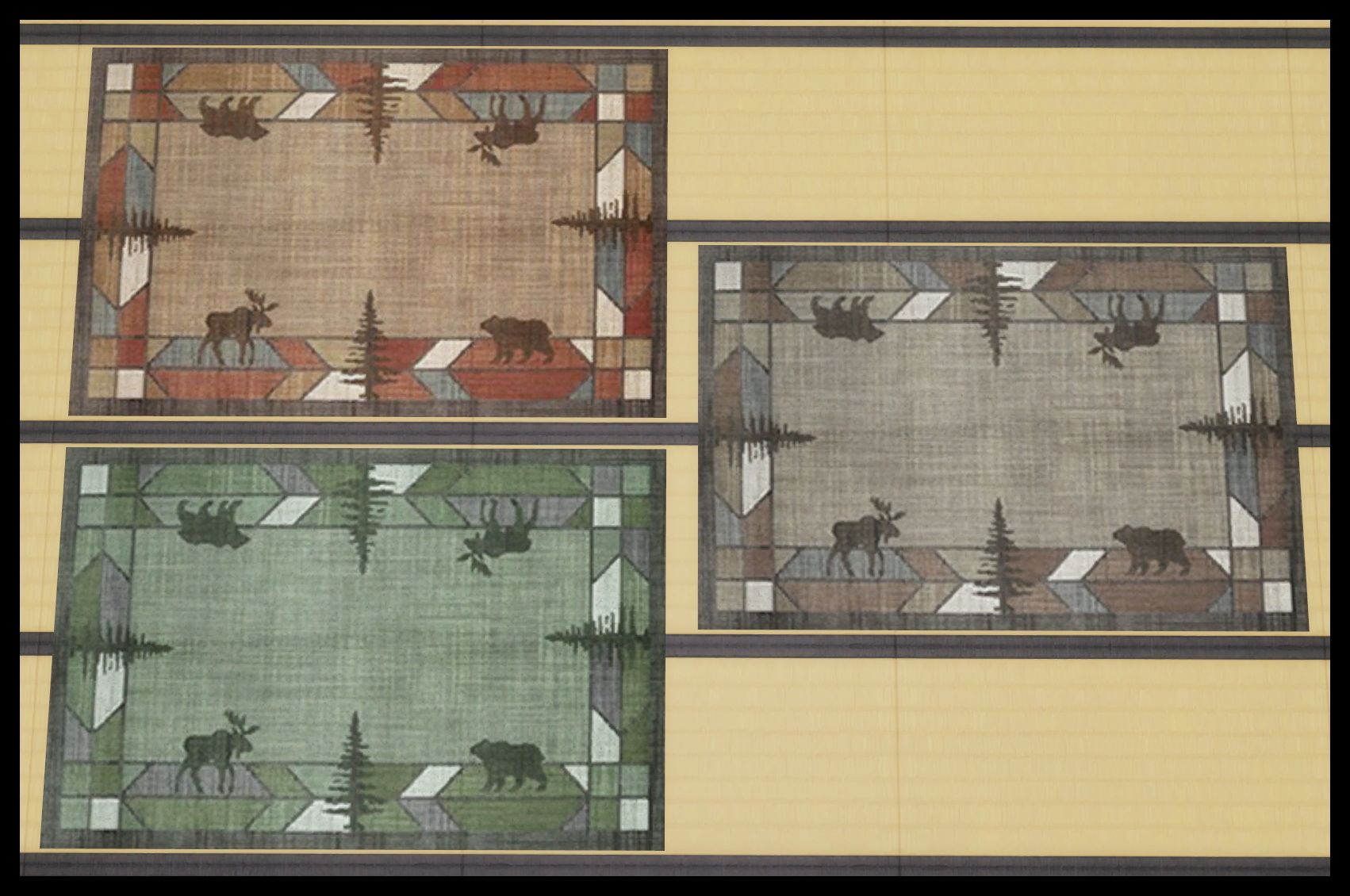 12 Northern Woodlands Rugs by Simmiller at Mod The Sims 4 » Sims 4 Updates