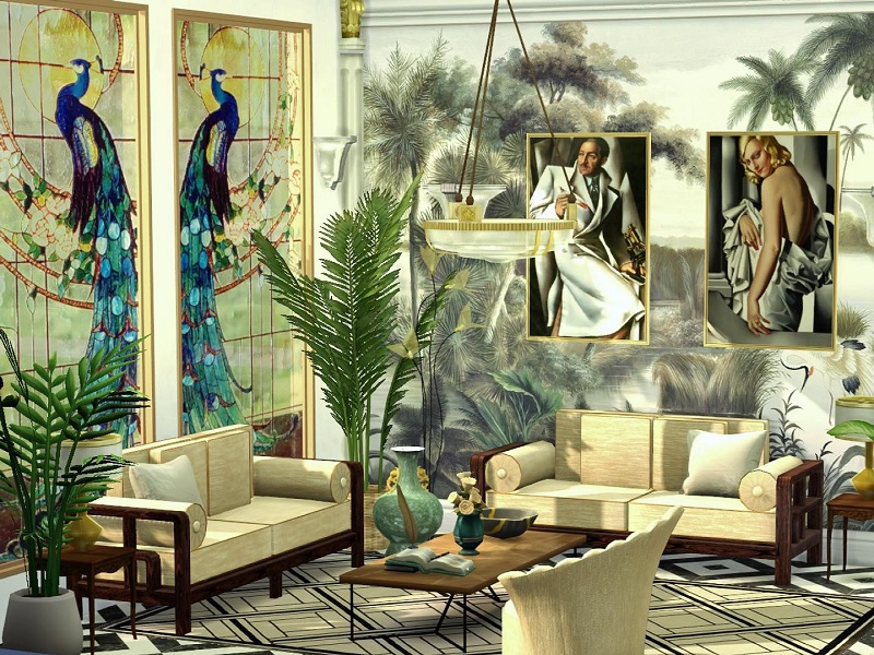 Art Deco Living Room by Flubs79 at TSR » Sims 4 Updates