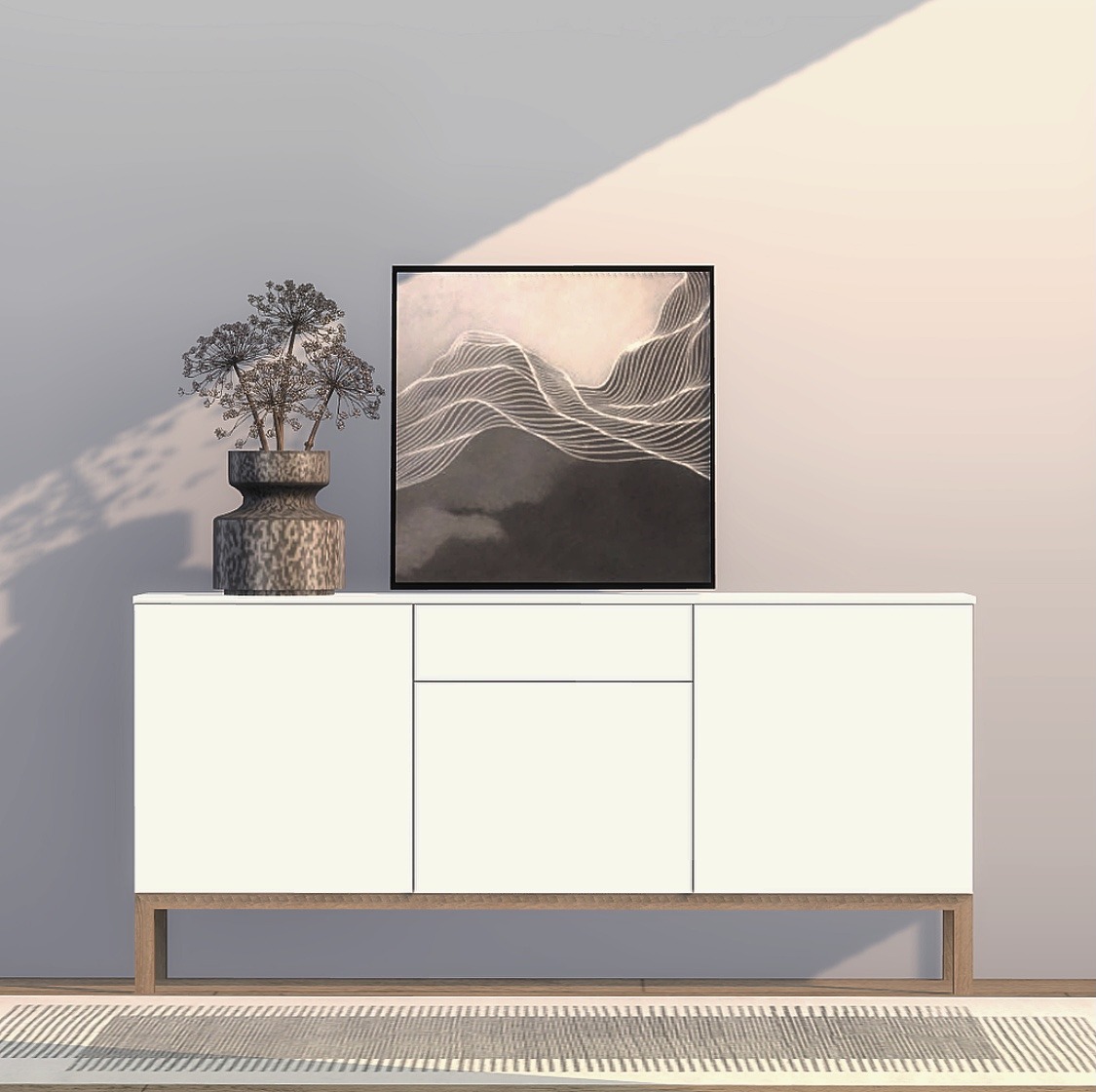 Patch Sideboard, Cabinet & Media Bench at Heurrs » Sims 4 Updates