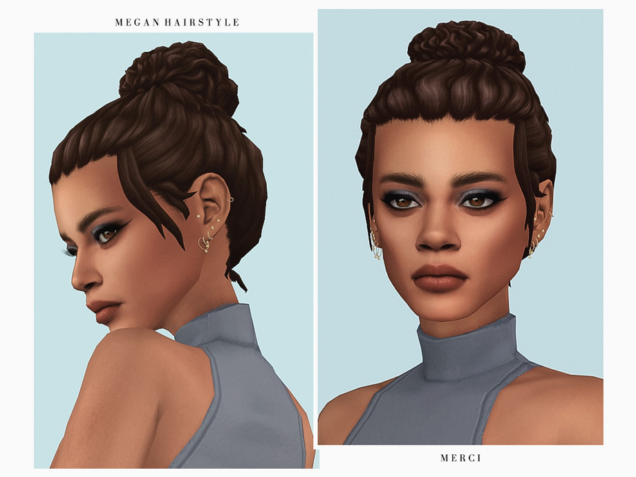 Megan Hairstyle by Merci at TSR » Sims 4 Updates