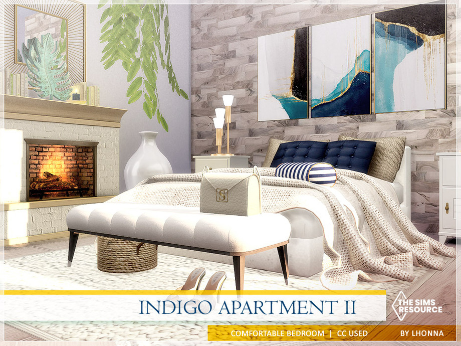 Indigo Apartment Bedroom by Lhonna at TSR » Sims 4 Updates