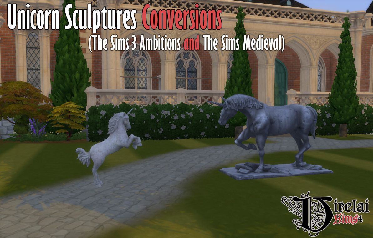 Unicorn sculptures conversion at Virelai » Sims 4 Updates
