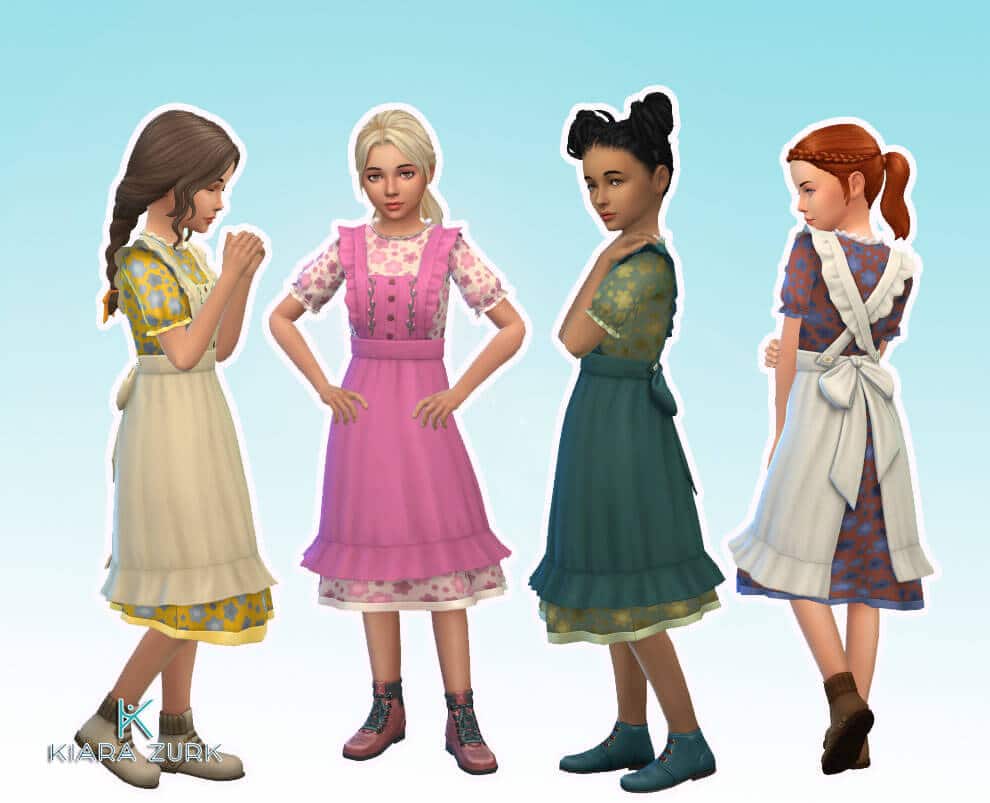 Apron Dress Conversion at My Stuff Origin » Sims 4 Updates