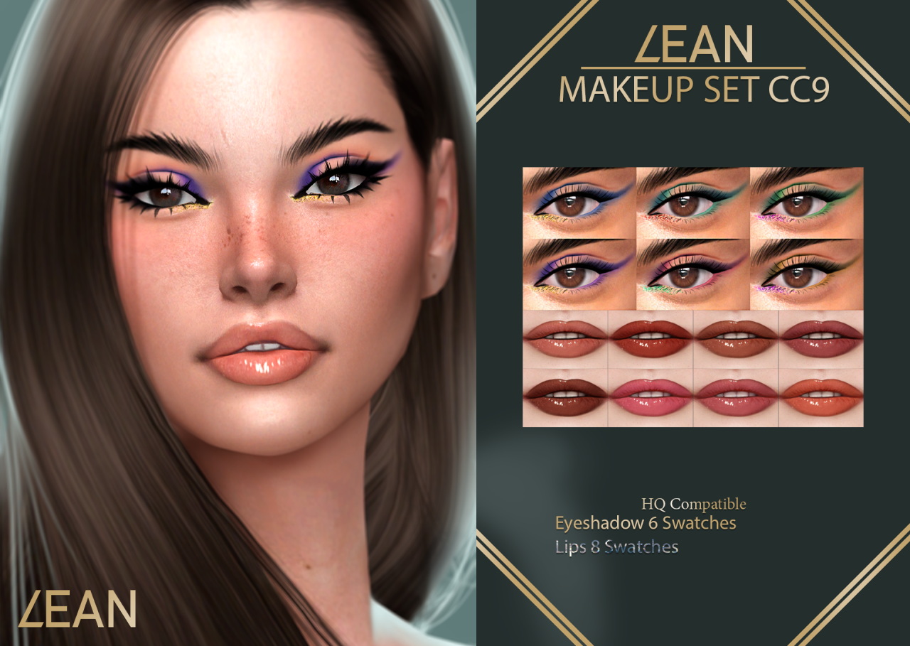 LEAN MAKEUP SET CC9 at LEAN » Sims 4 Updates